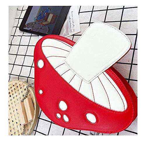 Mellshy Women Cute Mushroom Shape Crossbody Bag PU Leather Shoulder Bag Handbag Satchel Purse