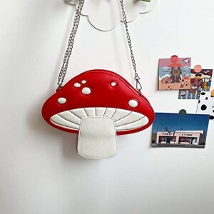 Mellshy Women Cute Mushroom Shape Crossbody Bag PU Leather Shoulder Bag Handbag Satchel Purse