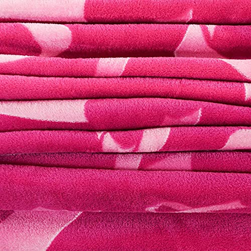 Infinity Republic Pink Ribbon (Pink) Breast Cancer Awareness Super Plush Blanket - 50x60 Soft Throw Blanket - Perfect for Cuddle Season!