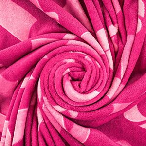 Infinity Republic Pink Ribbon (Pink) Breast Cancer Awareness Super Plush Blanket - 50x60 Soft Throw Blanket - Perfect for Cuddle Season!