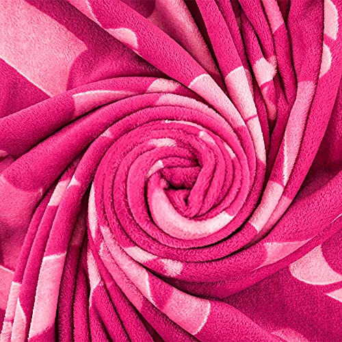 Infinity Republic Pink Ribbon (Pink) Breast Cancer Awareness Super Plush Blanket - 50x60 Soft Throw Blanket - Perfect for Cuddle Season!