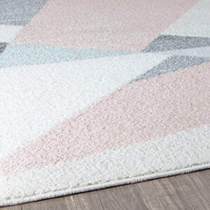 Rugs America Mika Collection MO60A Milkshake Contemporary Geometric Area Rug 5'0"x7'6"