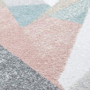 Rugs America Mika Collection MO60A Milkshake Contemporary Geometric Area Rug 5'0"x7'6"