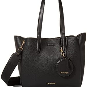 Calvin Klein Millie Novelty Tote, Black/Black