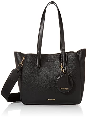 Calvin Klein Millie Novelty Tote, Black/Black