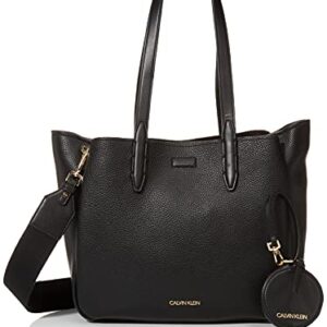 Calvin Klein Millie Novelty Tote, Black/Black