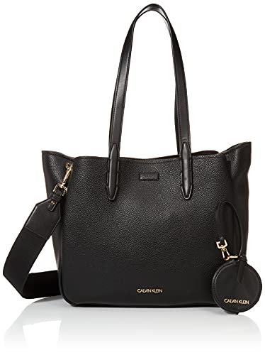 Calvin Klein Millie Novelty Tote, Black/Black