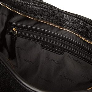 Calvin Klein Millie Novelty Tote, Black/Black