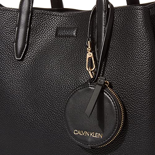 Calvin Klein Millie Novelty Tote, Black/Black