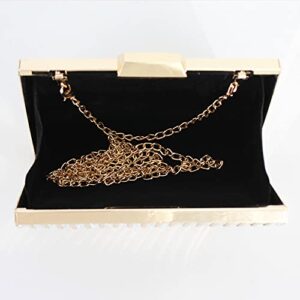 Reberomantic Women Lattice Pattern Metal Handbag Chain Geometric Evening Clutch Purse (Y-Silver)