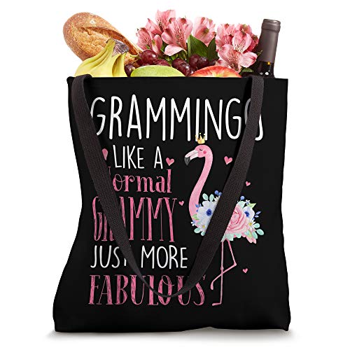 Flamingo Grammingo like a normal Grammy Funny Grandma Tote Bag