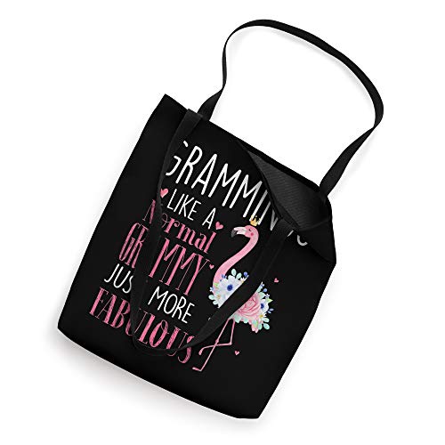 Flamingo Grammingo like a normal Grammy Funny Grandma Tote Bag