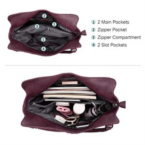 Tote Bag for Women PU Leather Shoulder Bags Fashion Hobo Bags Large Purse and Handbags with Adjustable Shoulder Strap