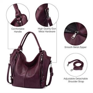 Tote Bag for Women PU Leather Shoulder Bags Fashion Hobo Bags Large Purse and Handbags with Adjustable Shoulder Strap