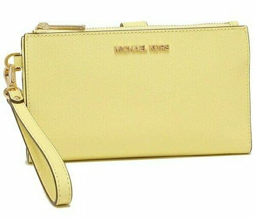 Michael Kors Jet Set Travel Double Zip Phone Wristlet MK Buttercup Yellow