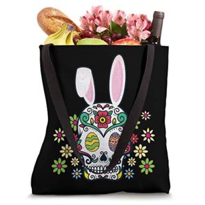 Sugar Skull Happy Easter Bunny Ears Cute Tote Bag