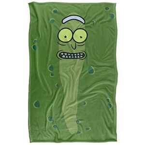 Rick and Morty Pickle Rick Silky Touch Super Soft Throw Blanket 36" x 58",Multi