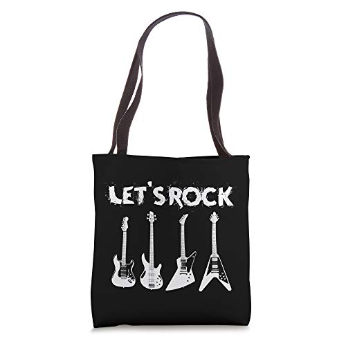 Let's Rock Retro Vintage Style Rock n Roll Tote Bag