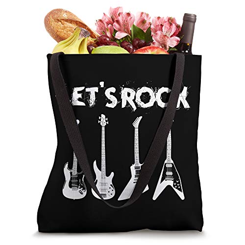 Let's Rock Retro Vintage Style Rock n Roll Tote Bag