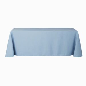 Efavormart 90x132 Dusty Blue Wholesale Rectangle Polyester Tablecloth Linen Wedding Party Restaurant Tablecloth