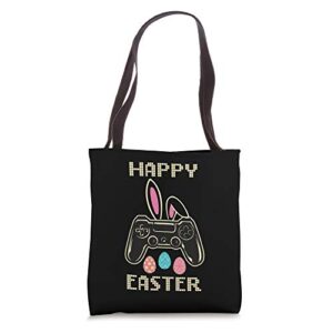 video game easter bunny gaming controller gamer boys girls tote bag