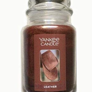 Leather Large Jar Candle,Fresh Scent