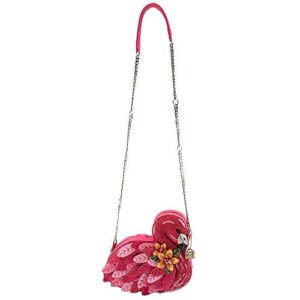 Mary Frances womens Ruffle My Feathers Crossbody, Pink, One Size US