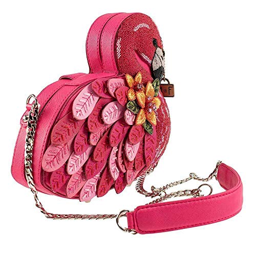 Mary Frances womens Ruffle My Feathers Crossbody, Pink, One Size US