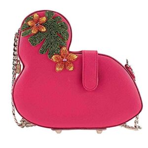 Mary Frances womens Ruffle My Feathers Crossbody, Pink, One Size US