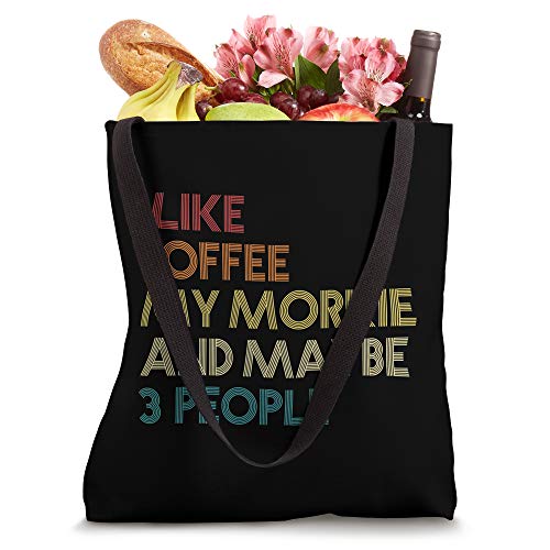 Morkie Dog Owner Gift Coffee Lovers Quote Vintage Retro Tote Bag