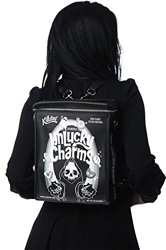 Killstar Unlucky Charms Cereal Grim Reaper Punk Gothic Backpack Purse KSRA001618 Medium