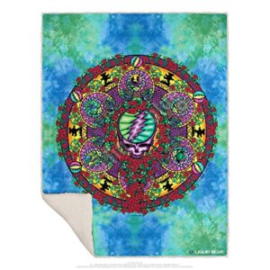 liquid blue grateful dead celtic mandala warm coral fleece throw blanket, multi, 50″ x 60″ (81019-960-50″ x 60″)