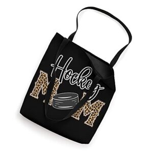 Hockey Mom Leopard Print Cheetah Ice Hockey Proud Mother Tote Bag