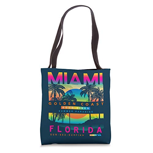 Cool Miami Beach Outfit, I Love Miami, Miami Graphic Design Tote Bag