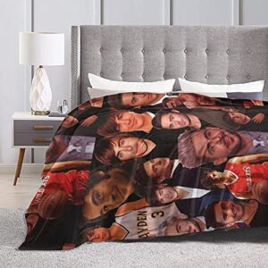 Zac Efron Collage Soft and Comfortable Warm Fleece Blanket for Sofa, Bed, Office Knee pad,Bed car Camp Beach Blanket Throw Blankets (50"x40") … (50"x40")