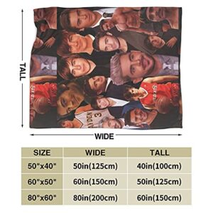 Zac Efron Collage Soft and Comfortable Warm Fleece Blanket for Sofa, Bed, Office Knee pad,Bed car Camp Beach Blanket Throw Blankets (50"x40") … (50"x40")