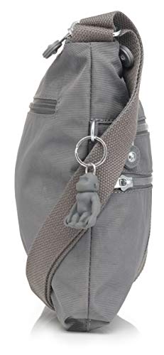 Kipling Alvar Crossbody Bag, Dusty Grey Rim, One Size