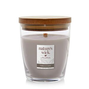 nature’s wick tobacco bark scented candle, 10 ounces