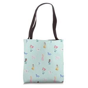 disney princess ariel jasmine snow white aurora carousel tote bag