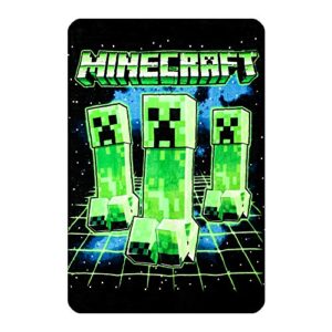 bioworld digital print minecraft creepers throw blanket