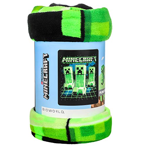 Bioworld Digital Print Minecraft Creepers Throw Blanket