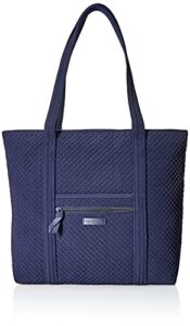 vera bradley women’s microfiber vera tote bag, true navy, one size