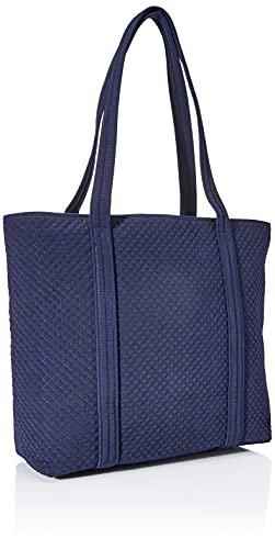 Vera Bradley Women's Microfiber Vera Tote Bag, True Navy, One Size