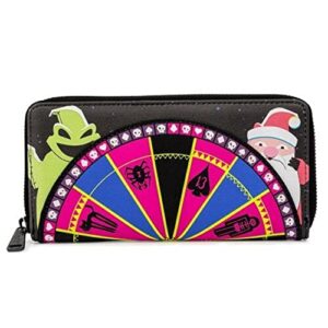 loungefly licensed nightmare before christmas oogie boogie metal zip around wallet