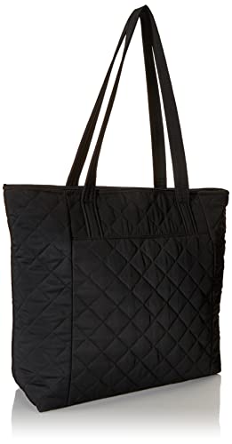 Vera Bradley Women's Performance Twill Vera Tote Bag, Classic Black, One Size