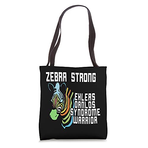 Ehlers Danlos Syndrome Awareness Zebra Strong EDS Warrior Tote Bag