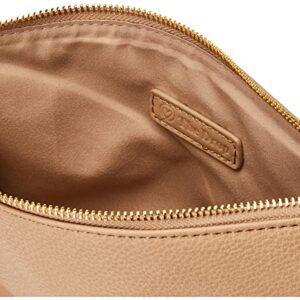 The Drop Women's Southampton Zipper Foldover Clutch, Taupe, One Size