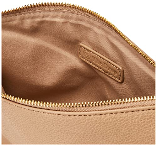 The Drop Women's Southampton Zipper Foldover Clutch, Taupe, One Size