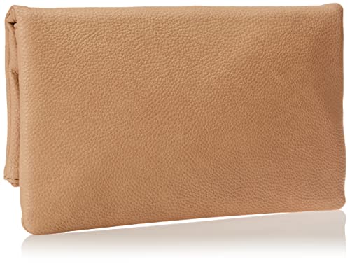 The Drop Women's Southampton Zipper Foldover Clutch, Taupe, One Size