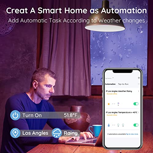 Bright Wifi Smart Light Bulbs 13W 120W Equivalent A19 Music Sync RGBCW Color Changing Light Bulb Works with Alexa,Google,1300 Lumens,2700K-6500K Tunable Alexa Light Bulb,Dimmable Smart Bulb,2 Pack